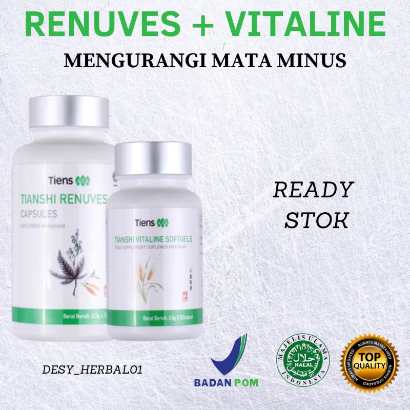 Jual Renuves Dan Vitaline Tiens Obat Mata Minus Dan | Shopee Indonesia