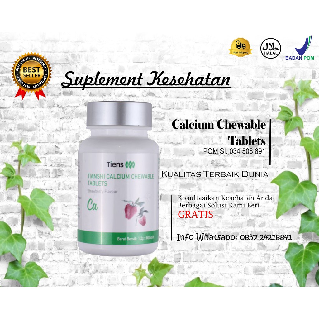 Jual Calcium Chewable Tablets | Kalsium Kesehatan Tulang dan Gigi ...
