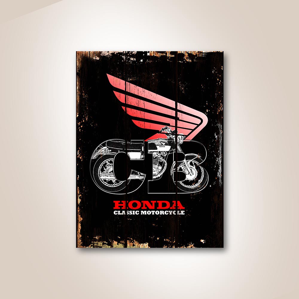 Jual Honda CB Club Sepeda Motor Klasik Poster Kayu Dekorasi Pajangan ...