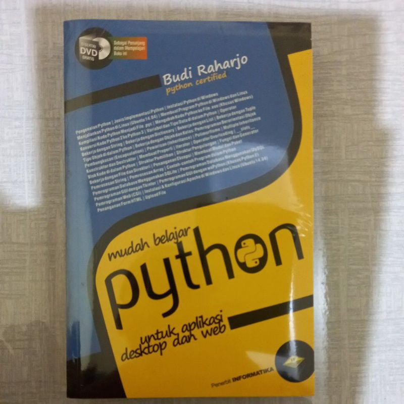 Jual BUKU MUDAH BELAJAR PYTHON UNTUK APLIKASI DESKTOP DAN WEB + CD | Shopee Indonesia