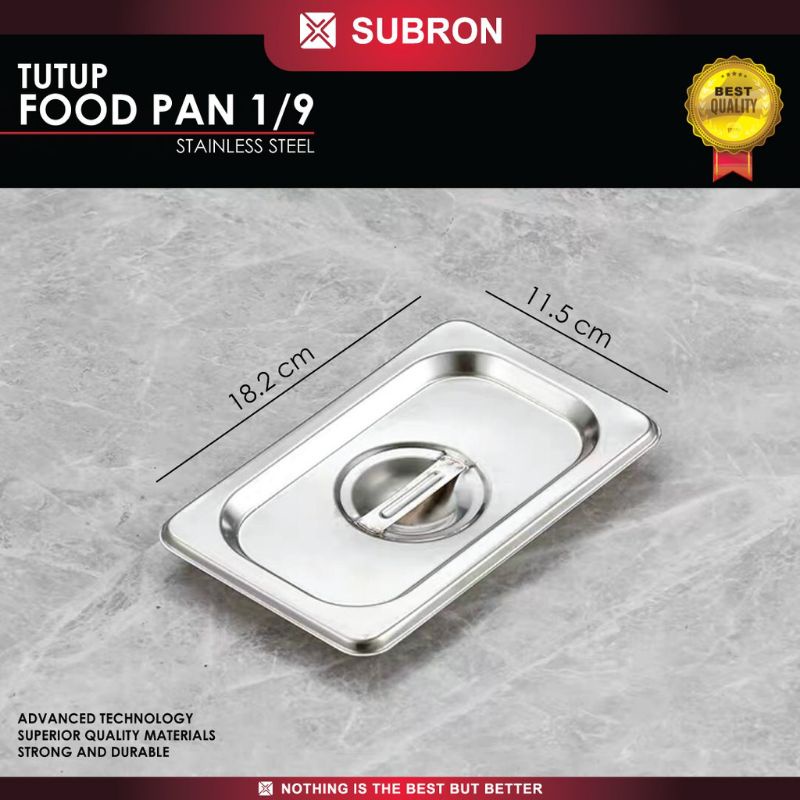 Jual [HANYA TUTUP] SUBRON Tutup Food Pan Tutup FoodPan Gastronom Stainless TUTUP FOOD PAN ATF-1 ...