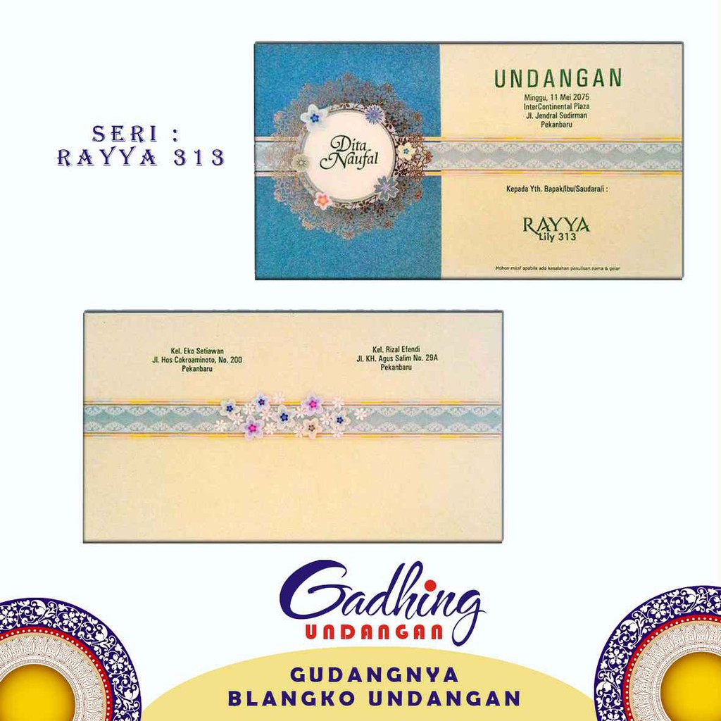 Jual Blangko Undangan RAYYA 313 Harga Murah isi 100 Lembar | Shopee ...