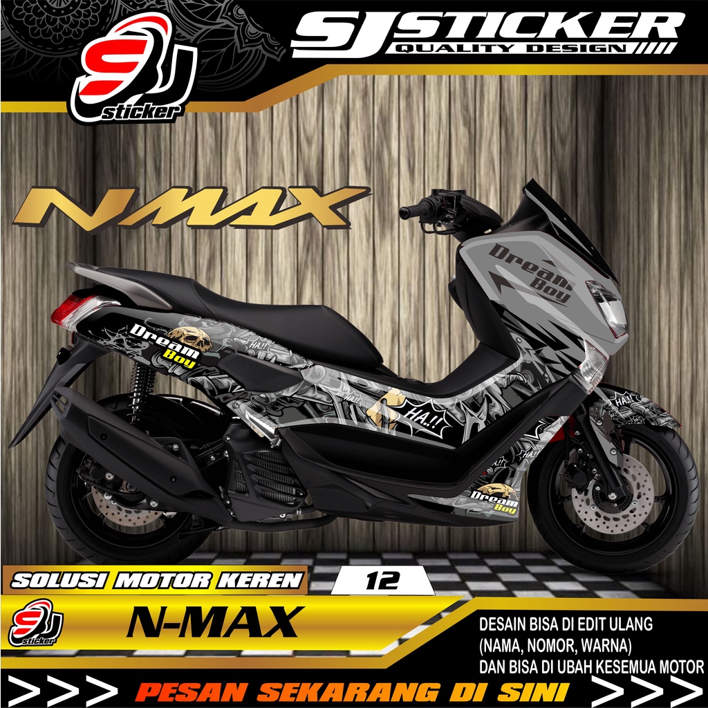 Jual Decal sticker motor / Decal N-max tengkorak skull / sticker full ...