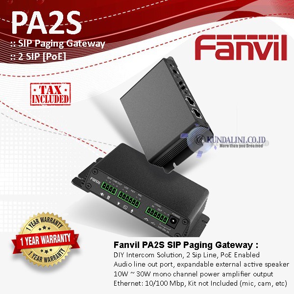 Jual Fanvil PA2S SIP Paging Gateway And Video Intercom | Shopee Indonesia