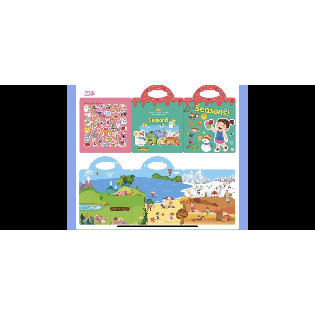 Jual buku stiker anak / reusable sticker book pop up dress up / sticker ...