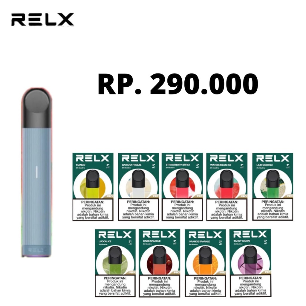 Jual RELX Essential Steel Blue Bundle Device Pod 1 Pcs | Shopee Indonesia
