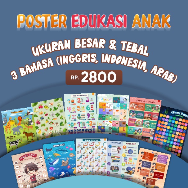 Jual POSTER ANAK BESAR & TEBAL | POSTER DINDING GAMBAR EDUKASI ANAK ...