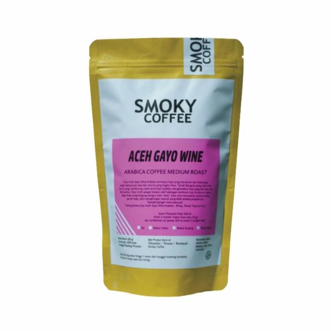 Jual [ COD ] Kopi Aceh Gayo Wine Arabika - Medium Roast 200 gr - Smoky ...