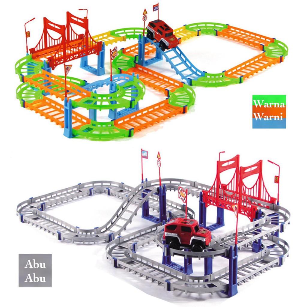 Jual [FUNNY] 90Pcs Mainan Anak Edukasi Track Mobil / Mainan Jalur ...