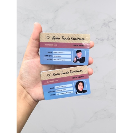 Jual [1PCS] Kartu Tanda Pacaran | ID Card Custom | Kartu Nama | Kartu ...