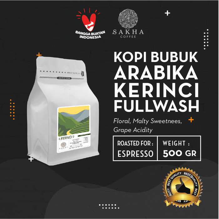Jual Kopi Bubuk Arabika Kerinci Roast For Espresso 500 Gram SAKHA ...