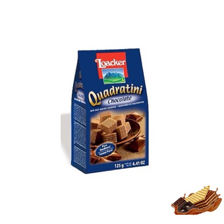 Jual Loacker Quadratini Kakao Wafer Coklat 125 gr | Shopee Indonesia