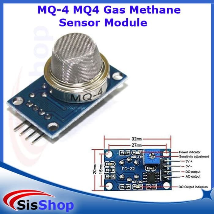 Jual MQ-4 MQ4 GAS METHANE SENSOR MODULE GAS METANA DETEKTOR | Shopee Indonesia
