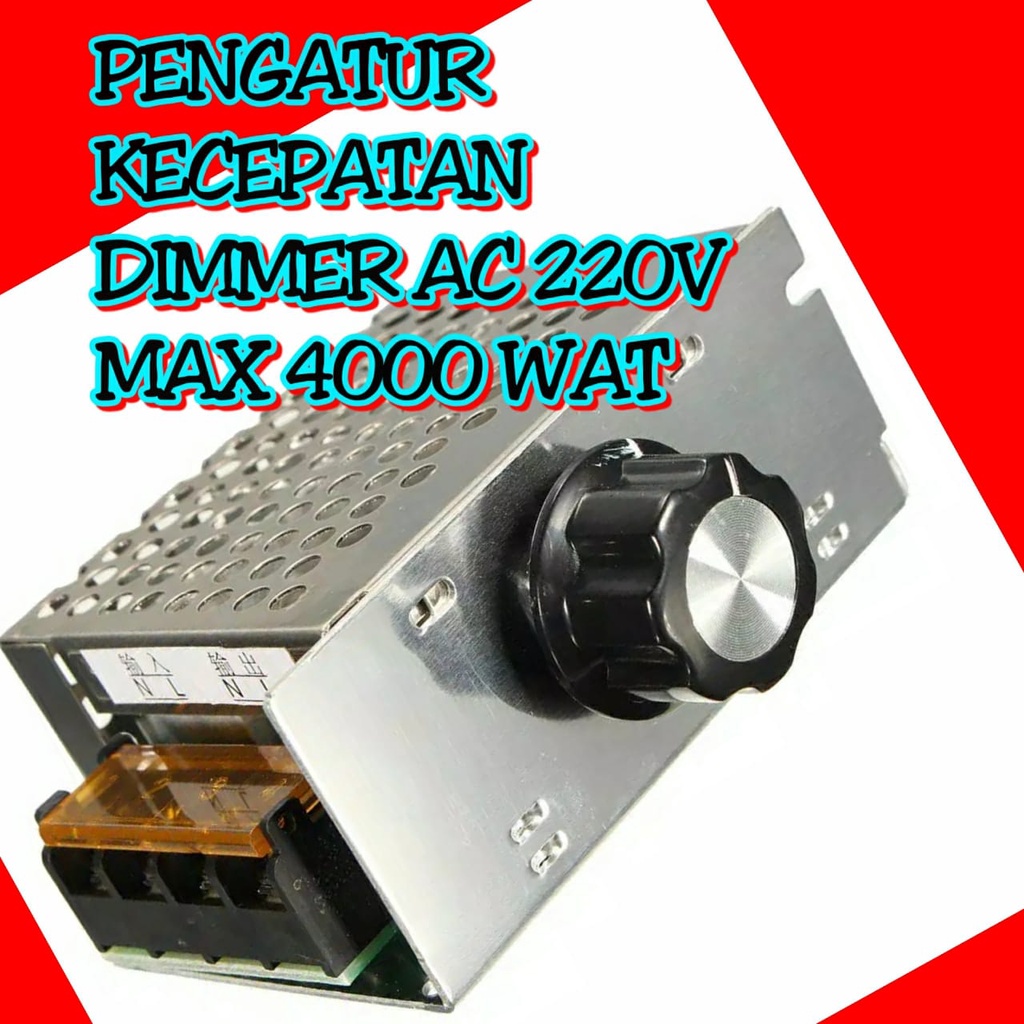 Jual AYABDG Dimmer AC 220 Volt 4000 Watt 220V 4000W Casing Aluminium ...