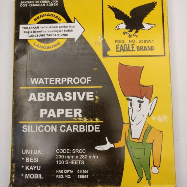 Jual AMPLAS EAGLE BRAND AMPELAS DUCO HALUS ANTI AIR WATERPROOF GRID NO ...