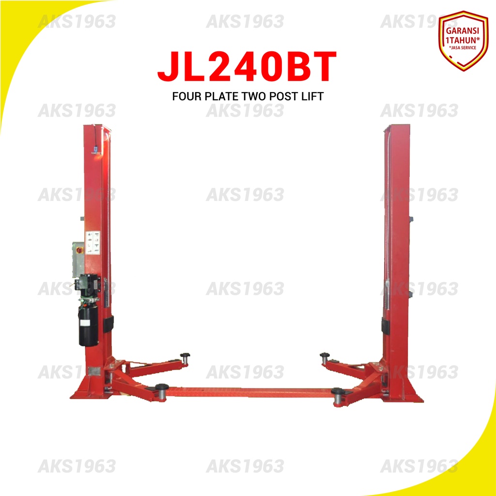 Jual Two Post Lift Mobil 2 Tiang Kapasitas Angkat 4 Ton 2.2Kw 220V AKS ...