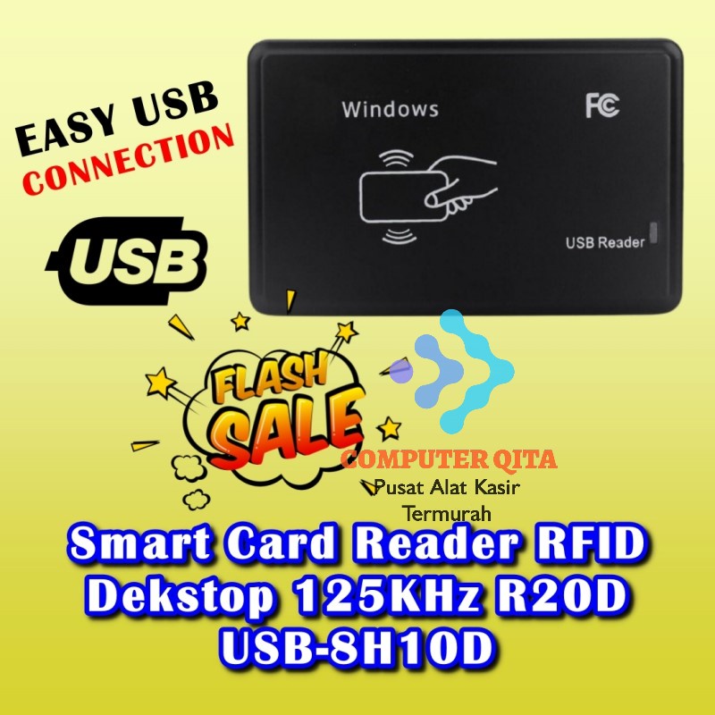 Jual Smart Card Reader RFID Dekstop 125KHz R20D USB-8H10D Terlaris ...