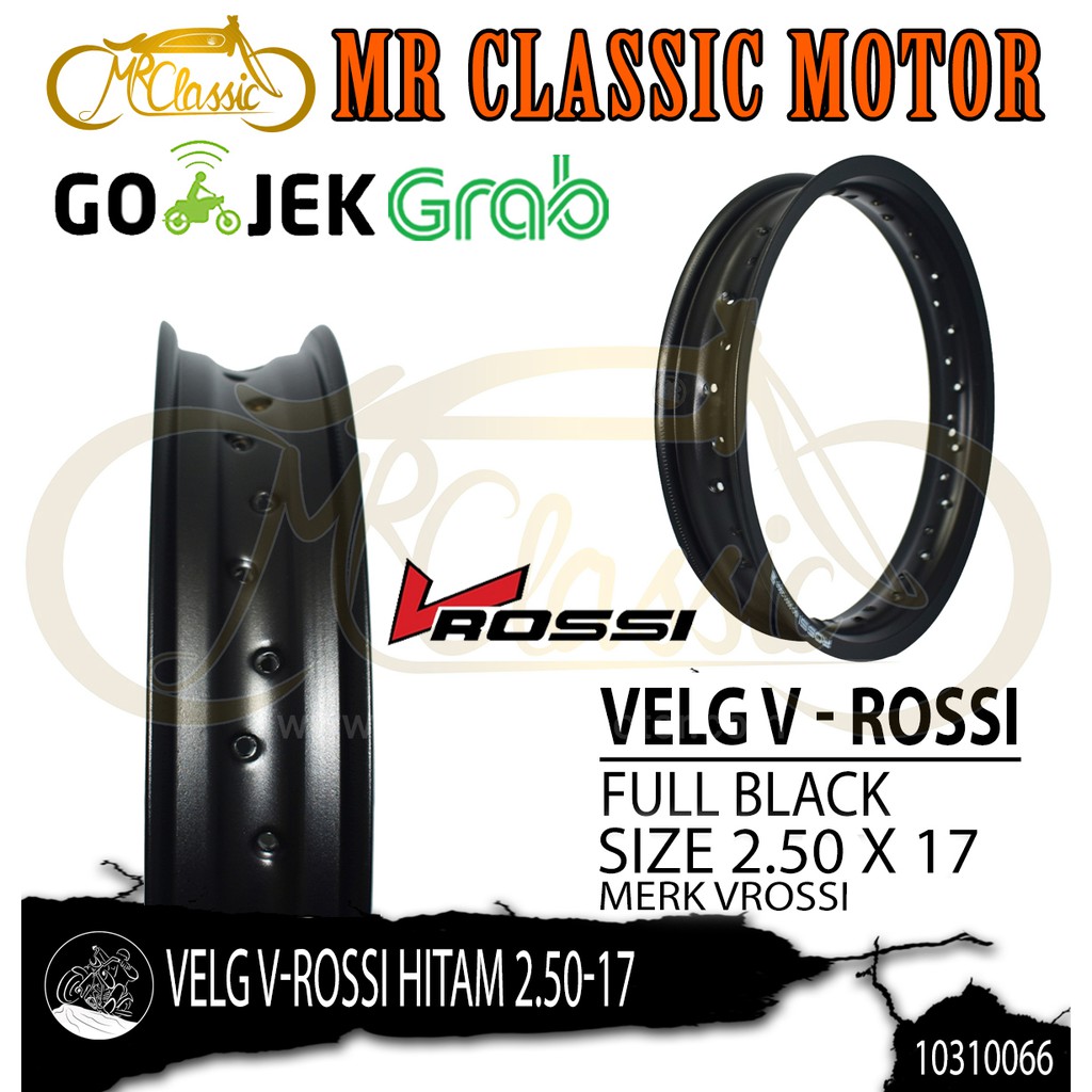 Jual Velg V-Rossi Ukuran 2.50 Ring 17 Hitam Variasi Moto Custom ...