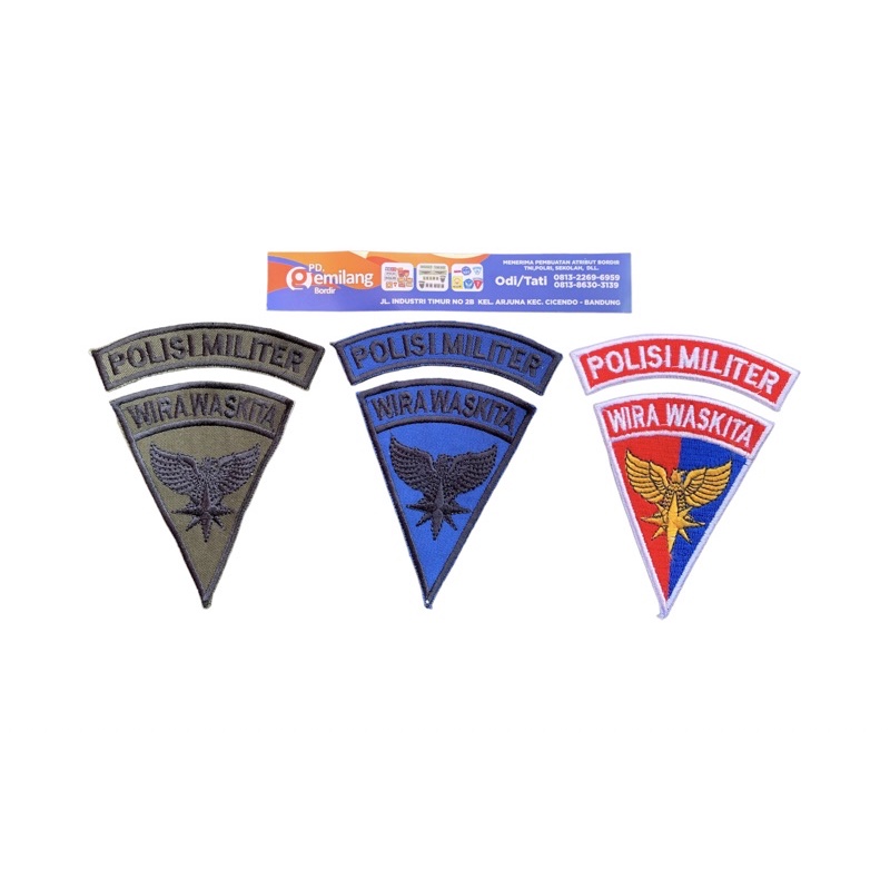 Jual Badge Logo Lokasi POLISI MILITER TNI AU | PDL-PDH-SBP | Atribut ...