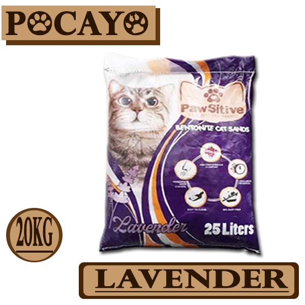 Jual Pasir Kucing PAWSITIVE 25L/20KG - LAVENDER (Grab/Gosend) | Shopee ...