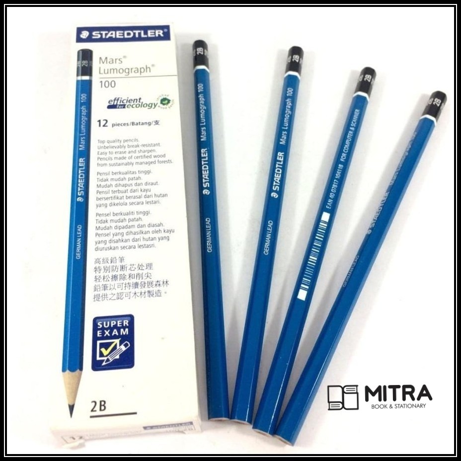 Jual pensil staedtler 2b biru | Shopee Indonesia