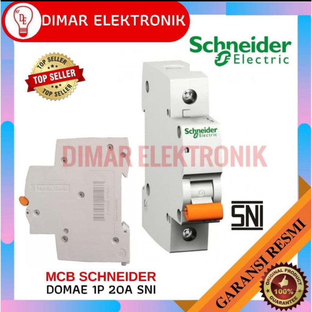 Jual MCB SCHNEIDER 1P 20A | Shopee Indonesia