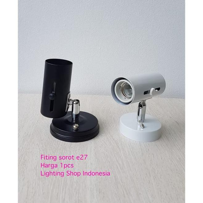 Jual L05B Fiting Kap Lampu Sorot 5Cm Plafon Tempel E27 Minimalis Spotlight - Hitam 5Sae | Shopee ...