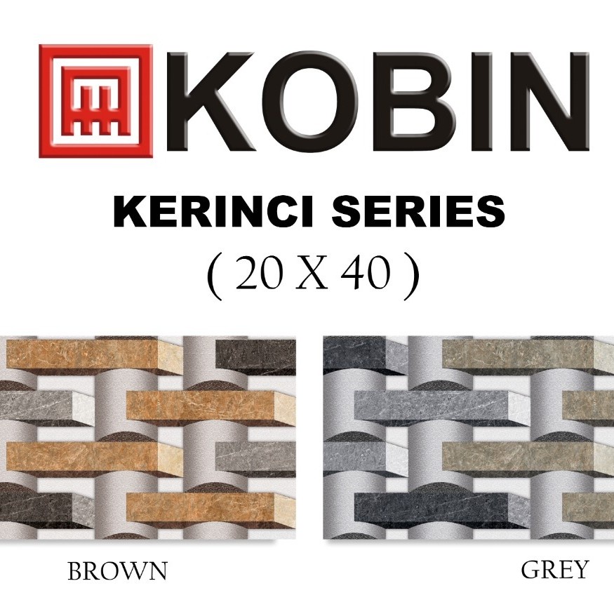 Jual Keramik Dinding Kobin Kerinci 20x40 grey | Shopee Indonesia