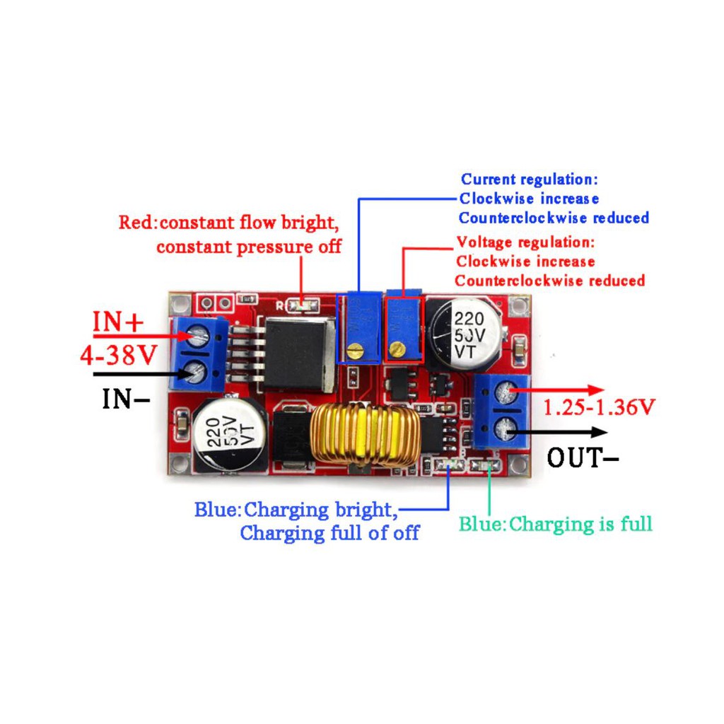 Jual XL4015 5A Adjustable Step Down DC CC CV Battery Charger Lipo ...