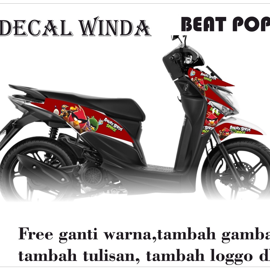 Jual decal beat pop angry bird | Shopee Indonesia