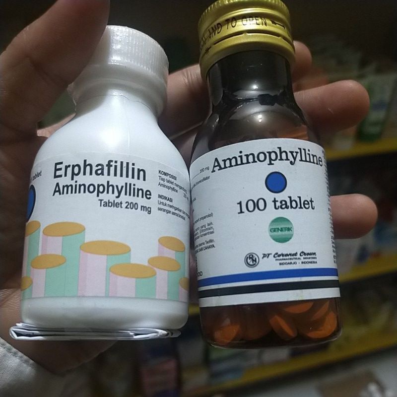 Jual Aminophilin 200mg isi 100 tablet obat asma | Shopee Indonesia