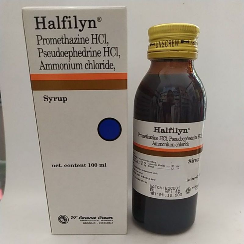 Jual HALFILYN SYRUP OBAT BATUK DAN PILEK / 100 ML | Shopee Indonesia