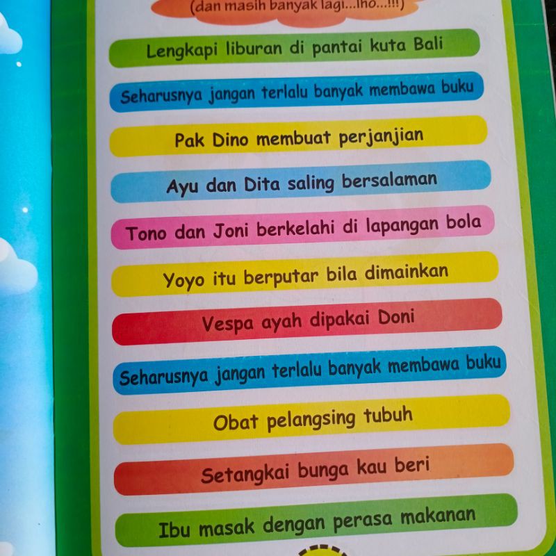 Jual Buku Anak Lancar Membaca Kalimat Untuk Tk dan Paud / SDO | Shopee ...