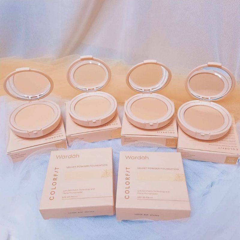 Jual WARDAH COLORFIT VELVET POWDER FOUNDATION 11GR | Shopee Indonesia