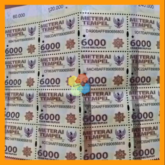 Jual Materai tempel 6000 perangko stamp | Shopee Indonesia
