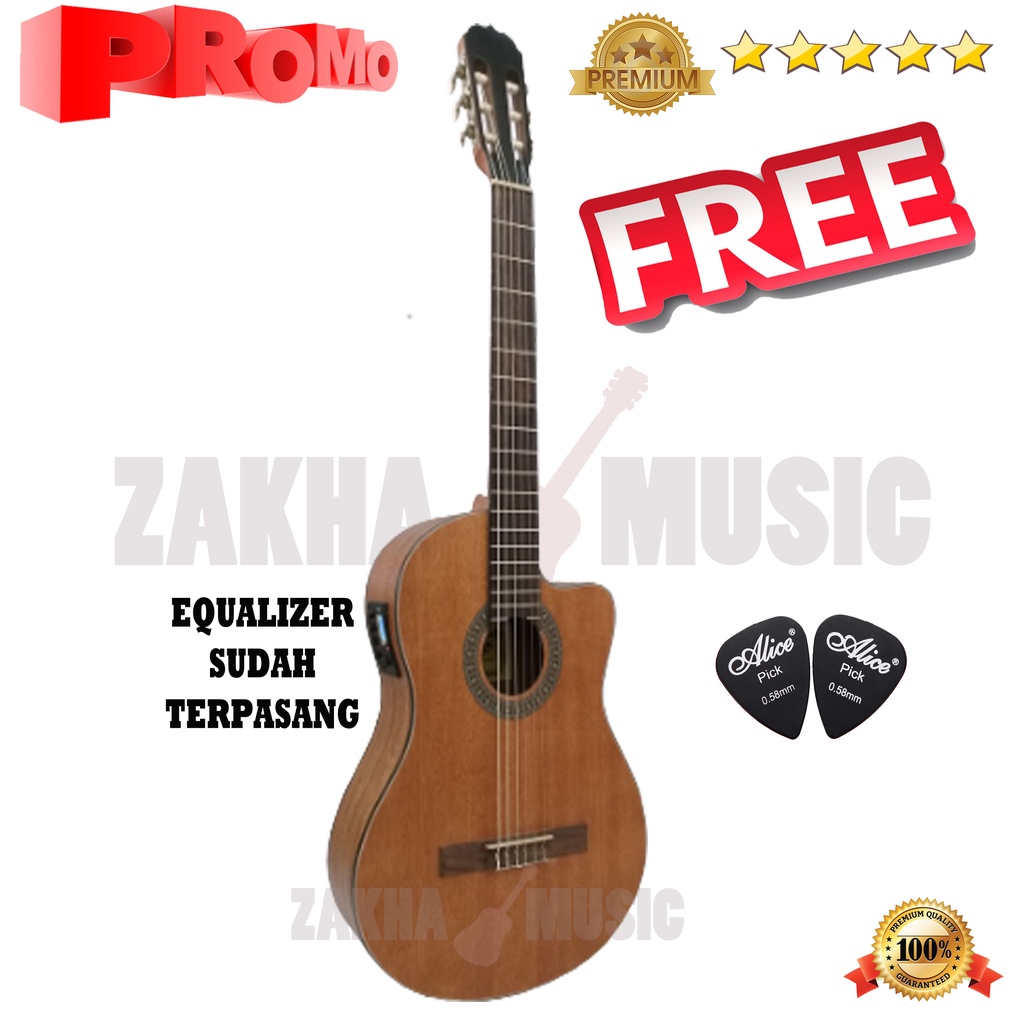 Jual SUPER PROMO!! Gitar akustik klasik nylon elektrik COWBOY CGC 100 NA NS ORIGINAL Tuner ...