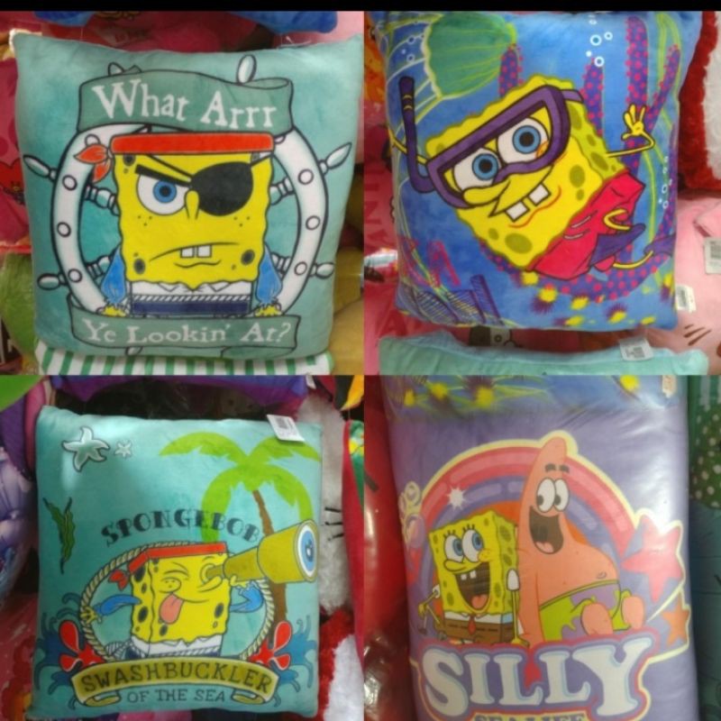Jual Bantal Sofa Karakter Sponge Bob Bahan Bulu. | Shopee Indonesia