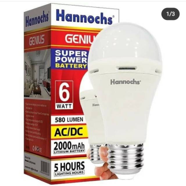 Jual Lampu cas Emergency lampu Hannochs Genius / Lampu magic emergensi ...