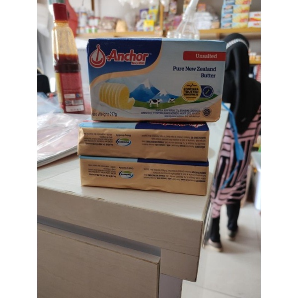 Jual Butter anchor salted dan unsalted 277gram | Shopee Indonesia