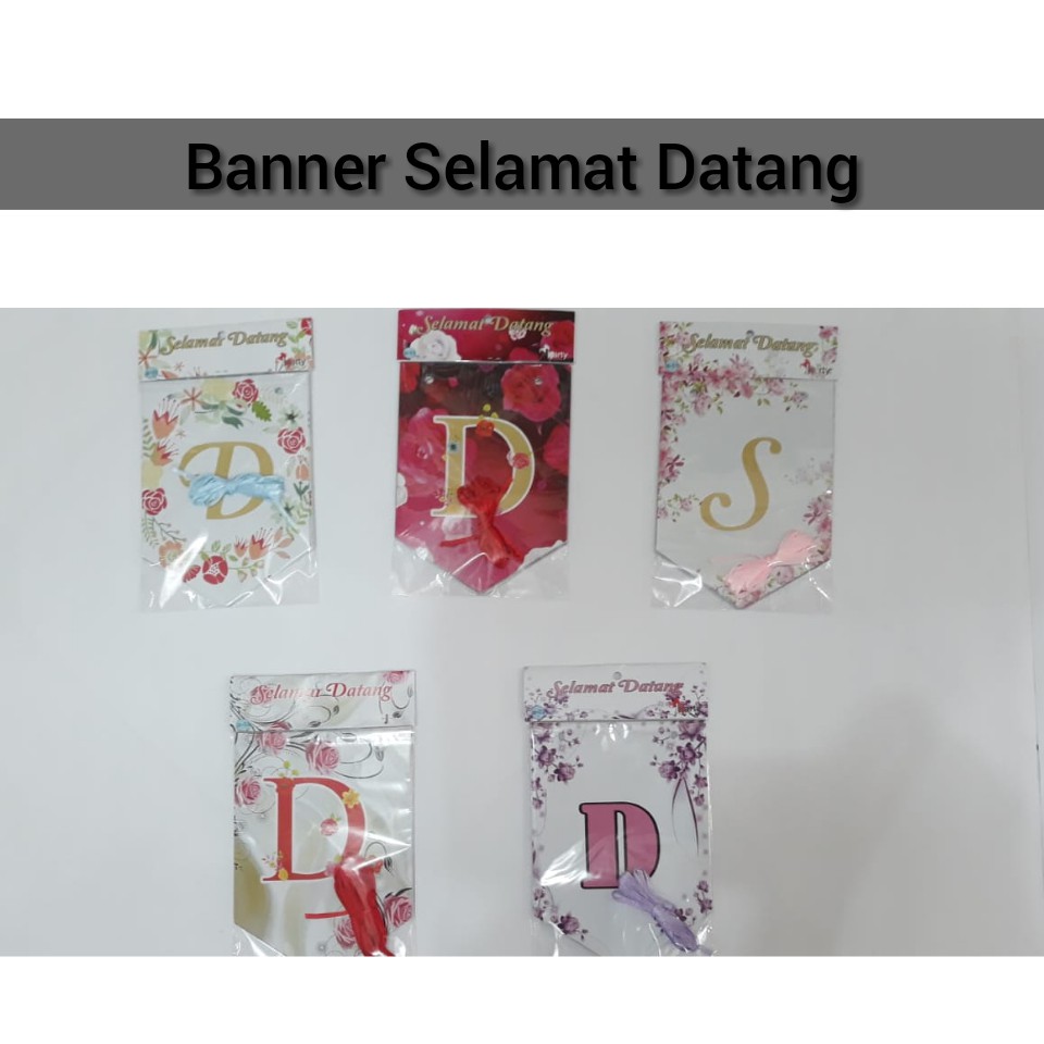 Jual banner selamat Datang / Bunting Flag Selamat Datang / Party Flag ...