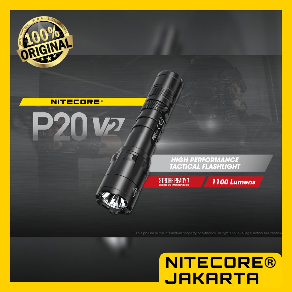 Jual Nitecore P20 V2 Senter LED CREE XP-L2 V6 LED 1100 Lumens | Shopee ...