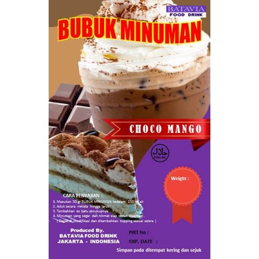 Jual BUBUK MINUMAN 1KG/1000GRAM RASA CHOCO MANGO/SERBUK MINUMAN ANEKA ...