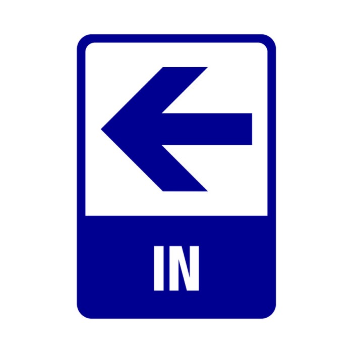 Jual sign RAMBU IN ( MASUK ) 30CM X 45CM PLAT akrilik | Shopee Indonesia