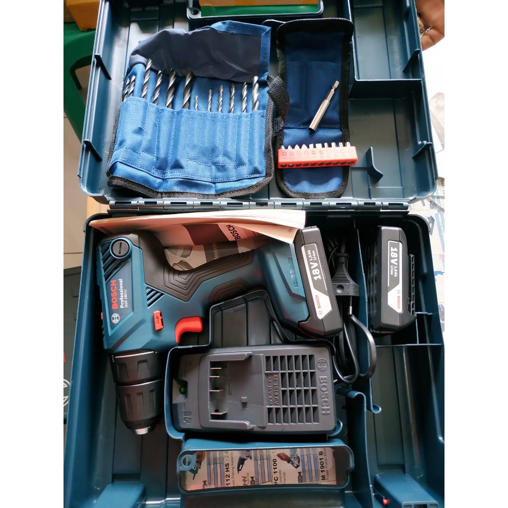 Jual Bosch GSR 180 LI Cordless Drill 18V Bor Baterai 18 Volt GSR180 LI ...