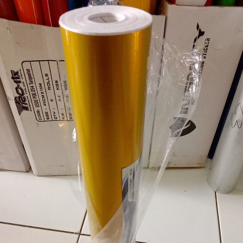 Jual sticker skotlet stiker scotlet kuning metalik glossy | Shopee ...