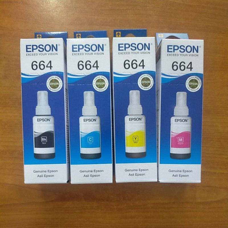 Jual Tinta Printer Epson 664 / L100 ORIGINAL 100% Black, C, M & Y L100/L110/L120L200/L210 ...