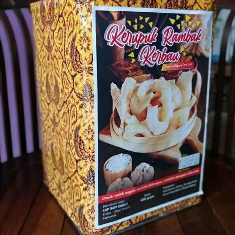 Jual KERUPUK RAMBAK KULIT JANGEK KERBAU CAP SAPI KEMASAN BLEK | Shopee ...