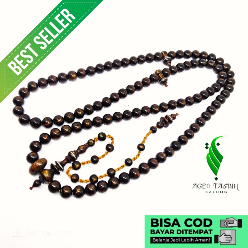 Jual Tasbih Yuser Akar Bahar Serat Emas Super | Shopee Indonesia