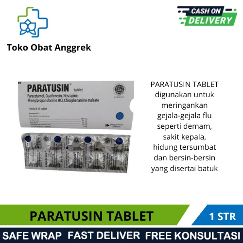 Jual PARATUSIN TABLET/PERSTRIP ISI 10 TABLET/BATUK BERDAHAK/BATUK ...
