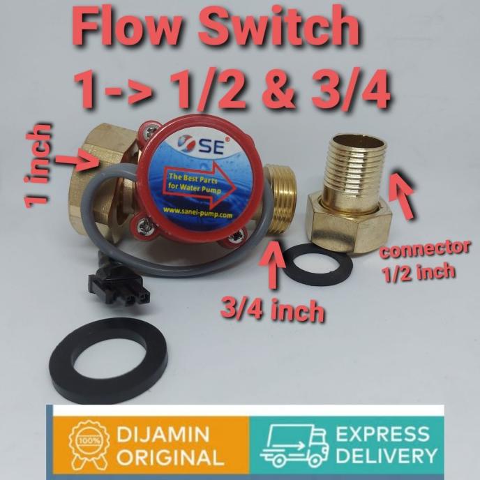 Jual Water Flow Switch 1 - 3/4 San-ei Otomatis Pompa Booster Pendorong | Shopee Indonesia